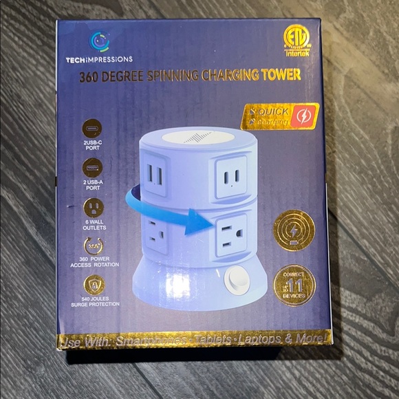 Cell Phones & Accessories | Tech Impressions Spinning Charging Tower ...